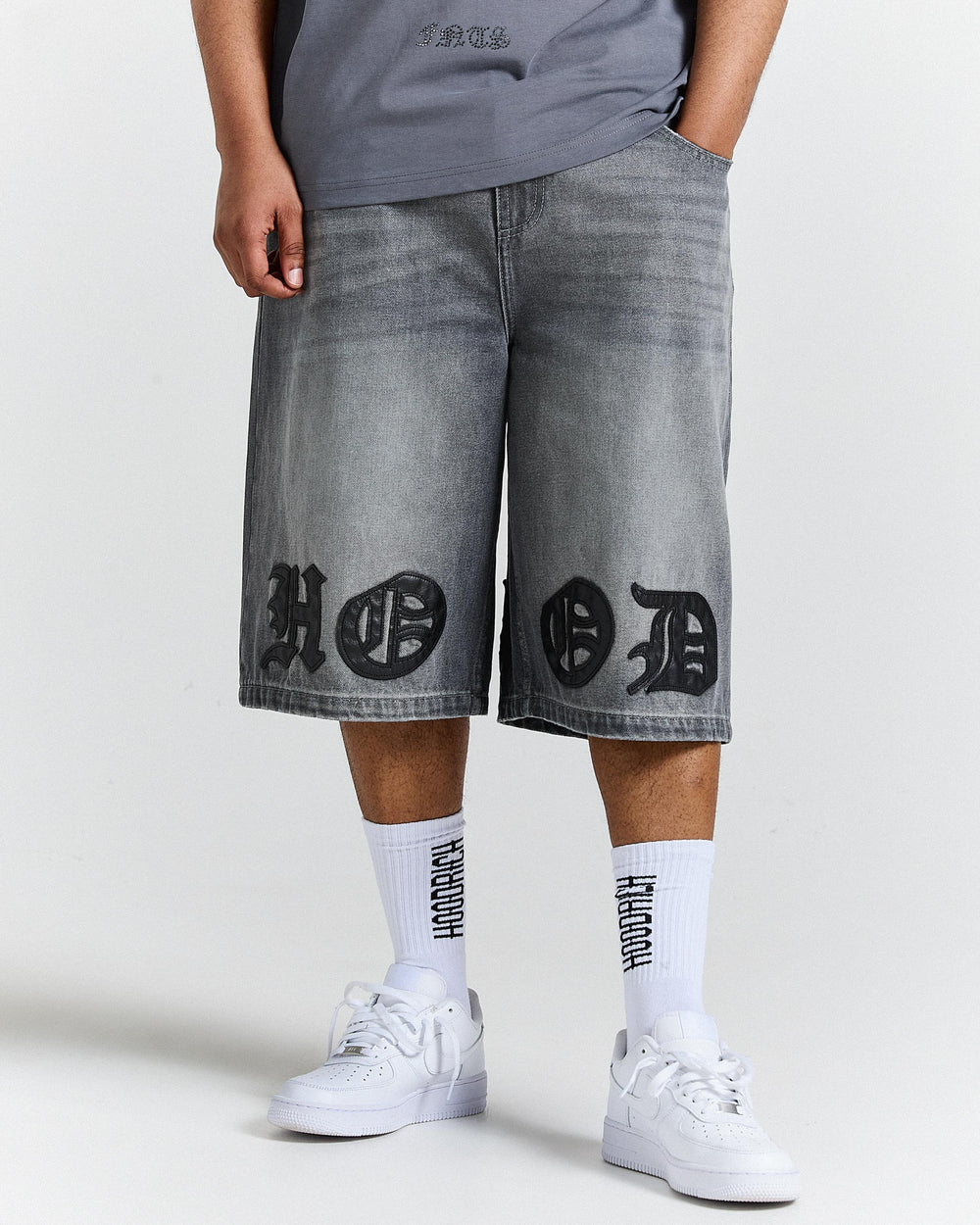 Inkline Denim Jort - Grey Wash